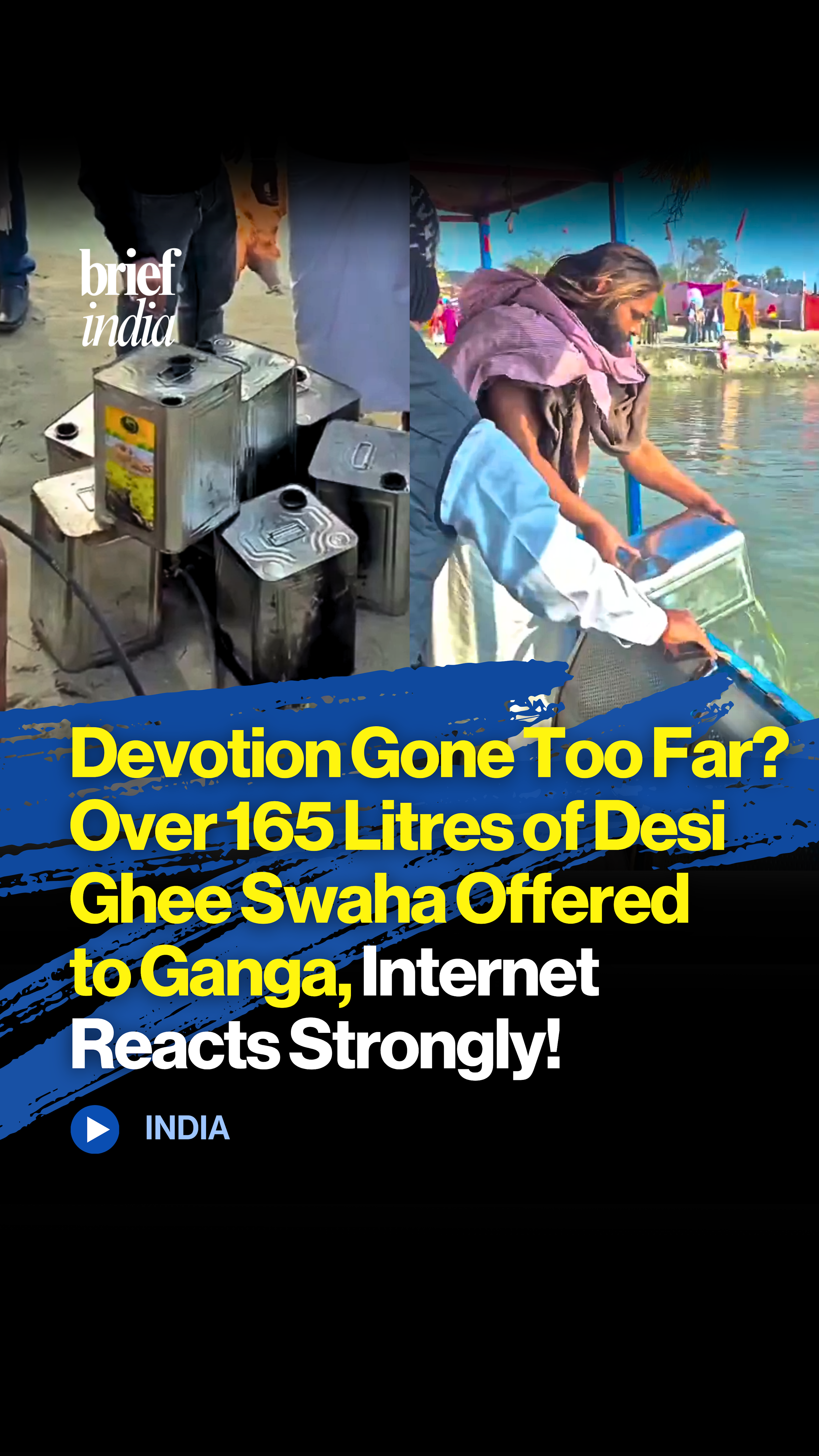 Video of desi ghee offering into Ganga River sparks debate online