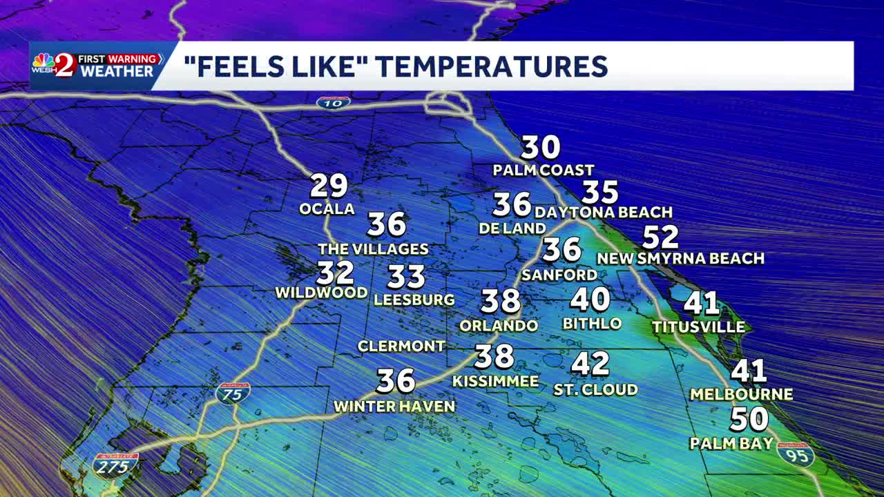 Heavy winds and historic 'extreme cold' moves into Central Florida ...