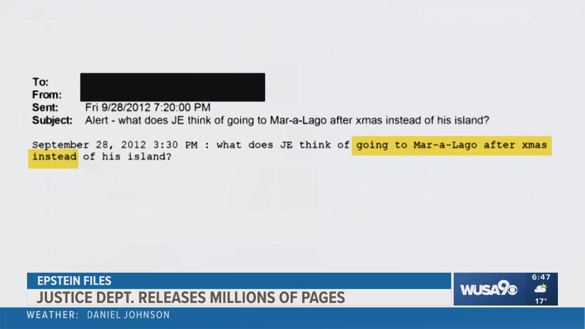 Justice Department releases more records from the Epstein files