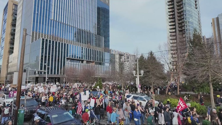 Federal officers tear gas, pepper ball demonstrators at Portland ICE ...