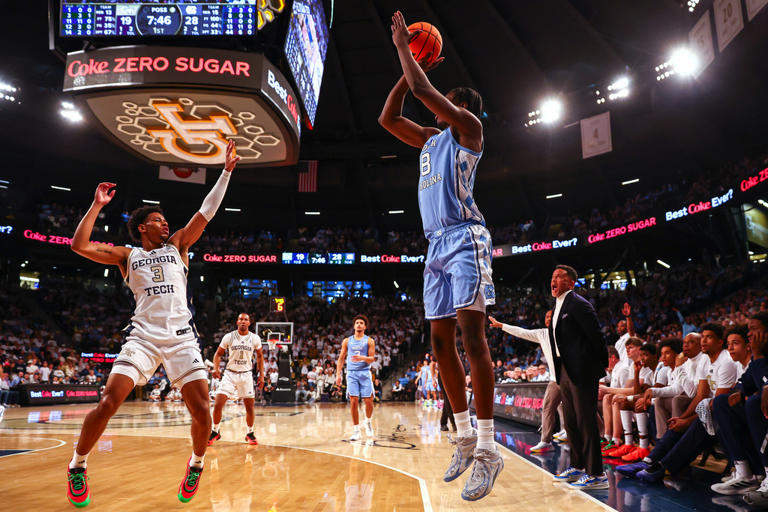 UNC freshman Caleb Wilson puts on a high-flying show for the home folks ...