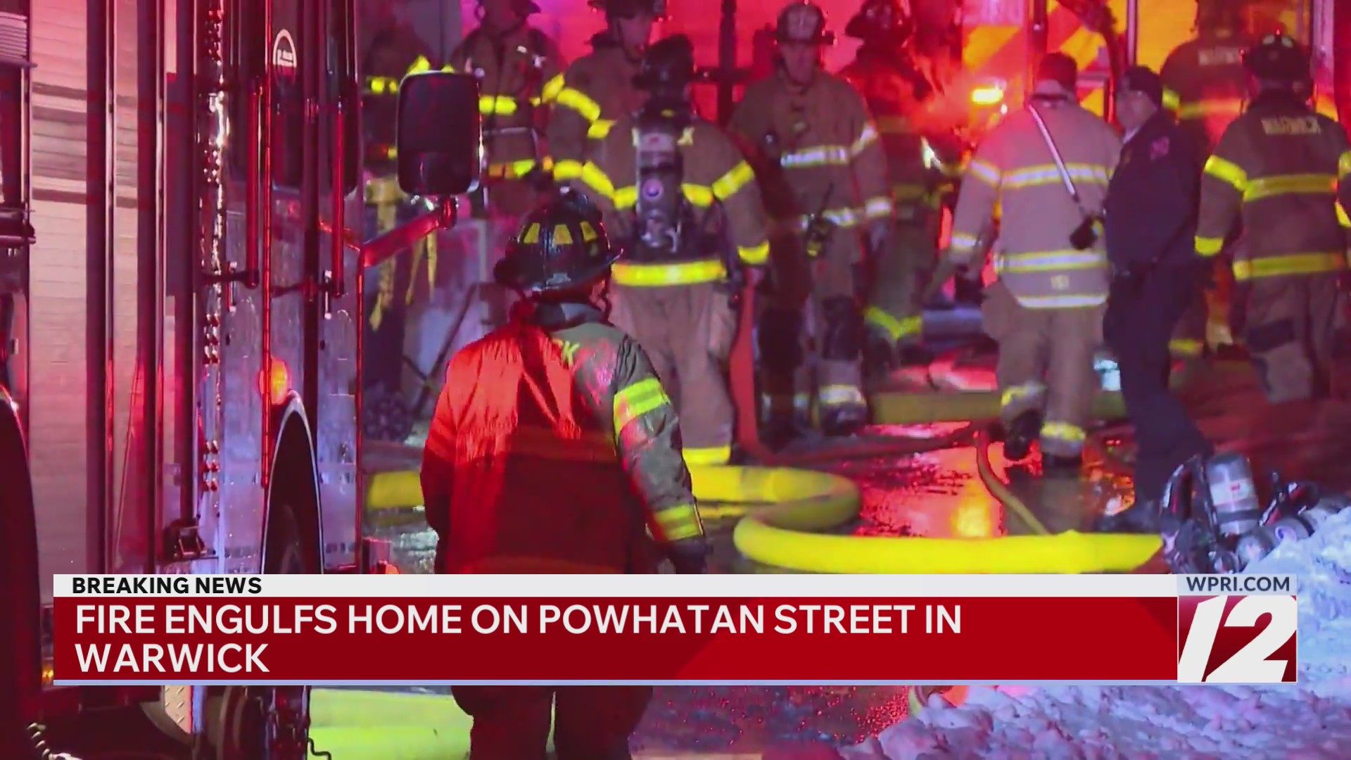 Crews knock down house fire in Warwick