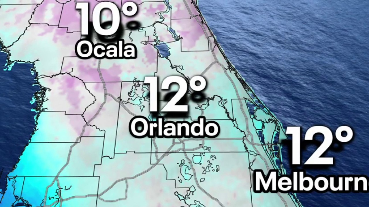 Cold impacts around Central Florida, snow flurries seen in Florida areas