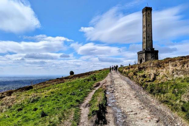 Walk through stunning countryside to Peel Tower from village pub