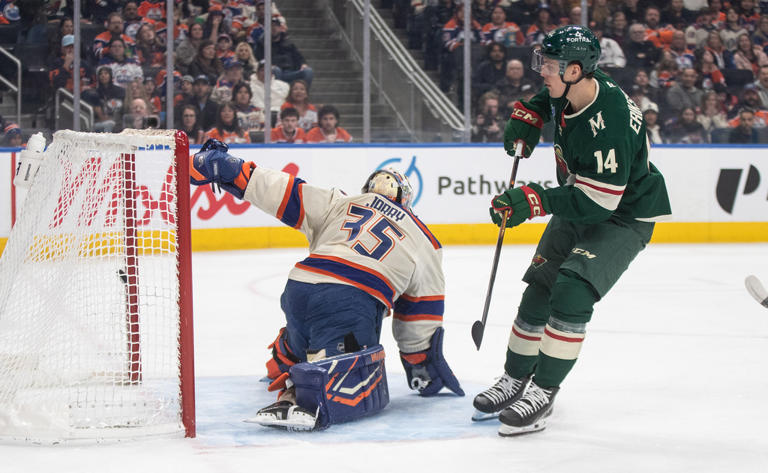 Wild beat Oilers 7-3, Hughes sets franchise record