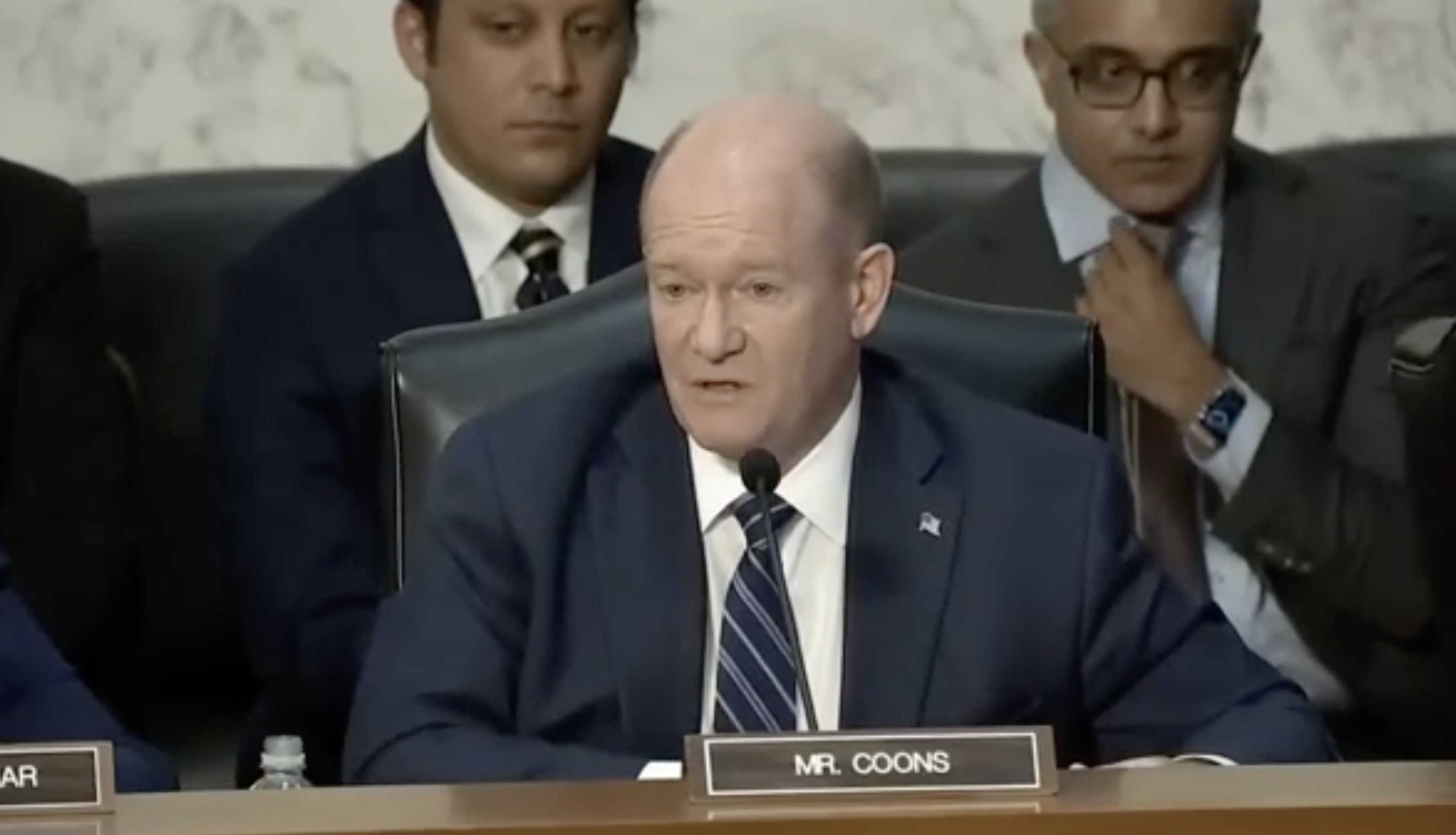 'These aren't hypothetical questions': Chris Coons grills Pam Bondi ...