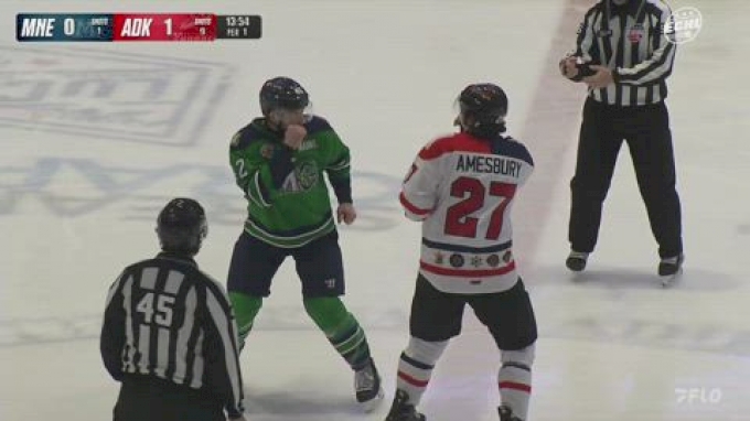 Fight: Diamond hands Daniel Amesbury squares up with Colin Felix