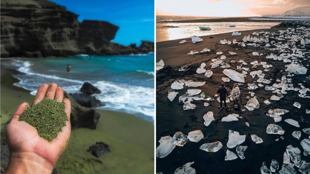 Beaches with sand colors that look fake