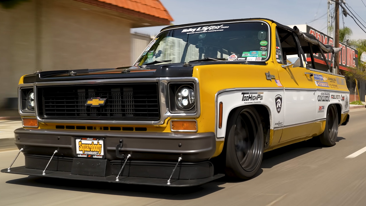 Custom 1000 HP twin turbo Chevy squarebody
