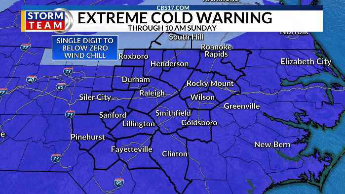 Sunday snow day in central NC: Extreme cold settles in after snow ...