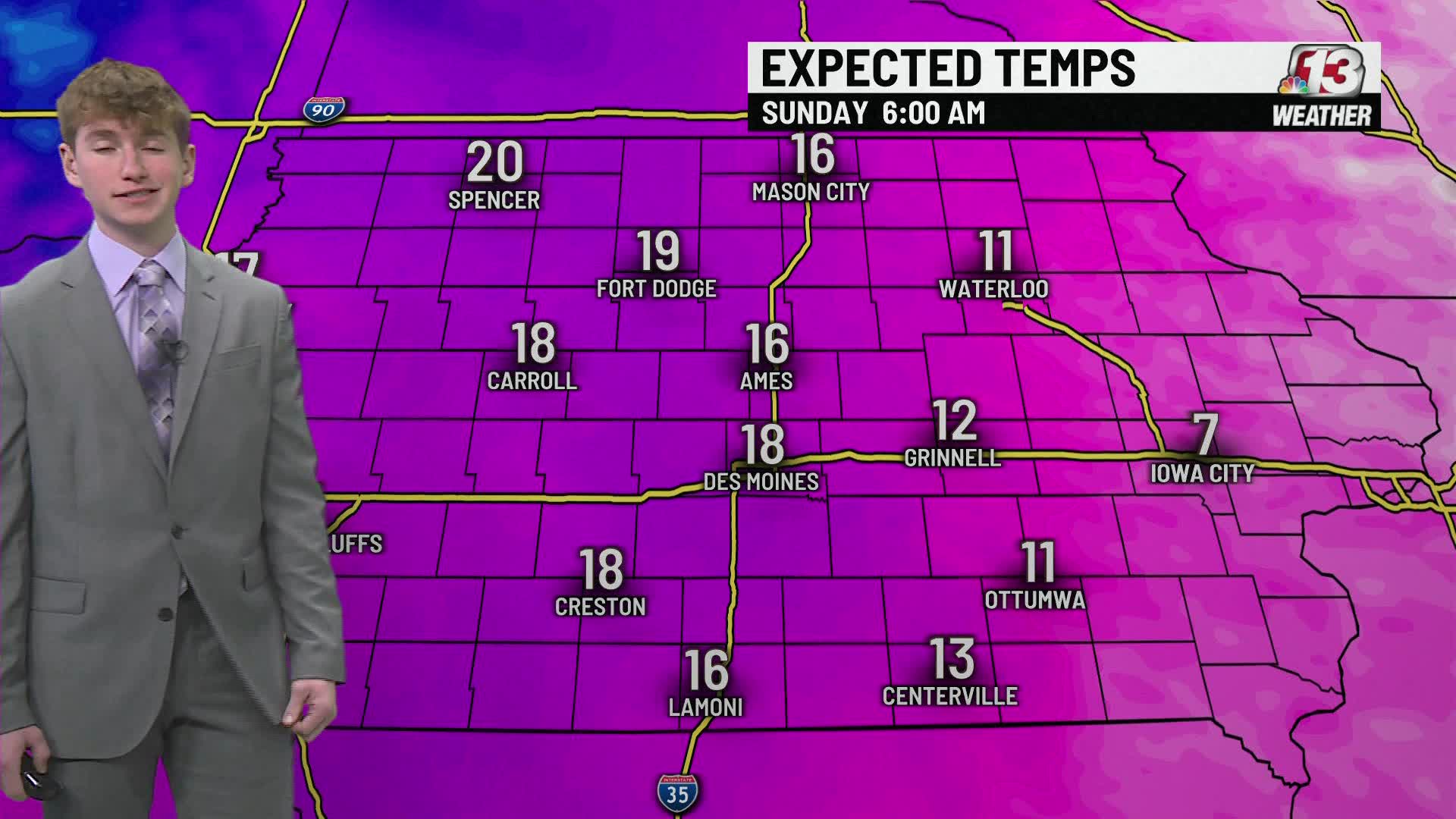 Matthew's Sunday morning forecast