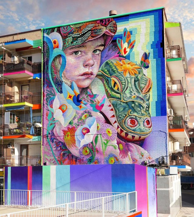 El mural 'Niños perdidos', en Fuenlabrada, laureado con el tercer ...