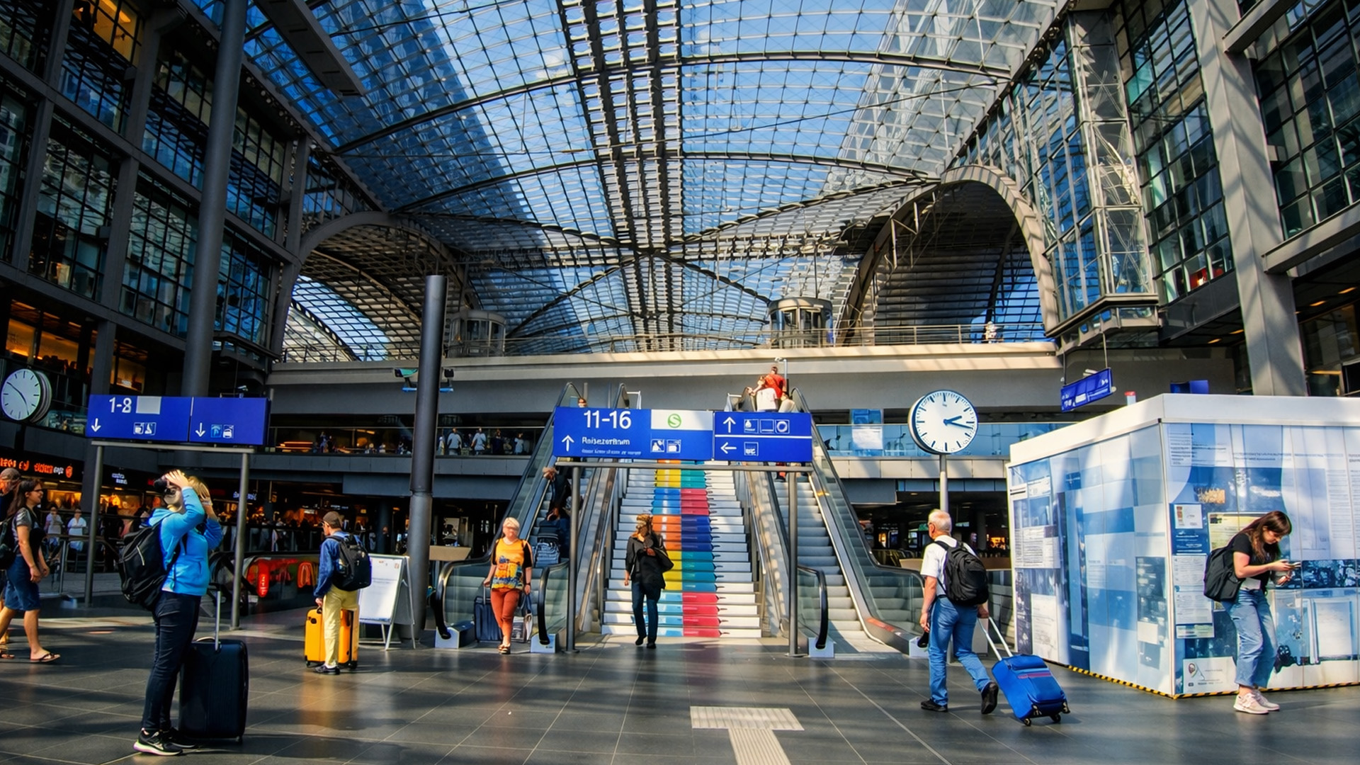 Inside Berlin Hauptbahnhof Central Station