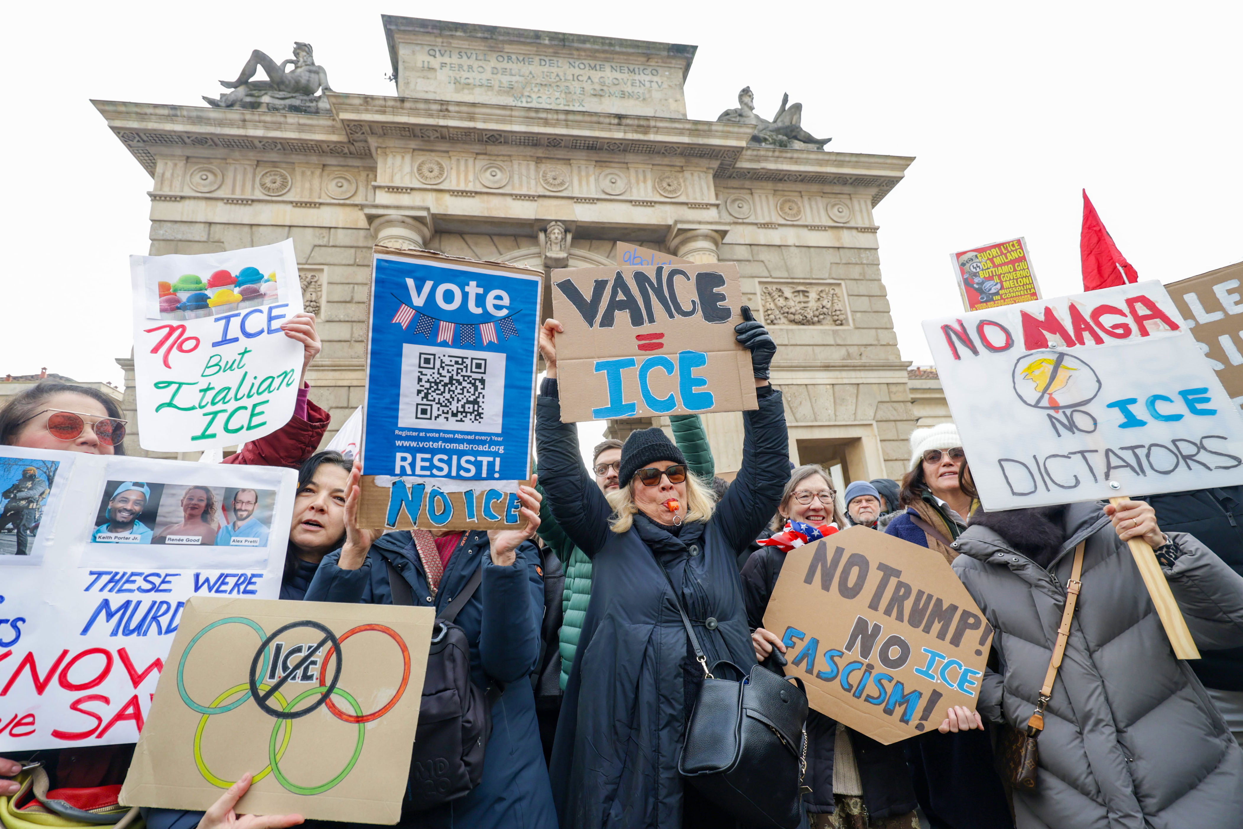 Milan protests target US ICE at Winter Olympics