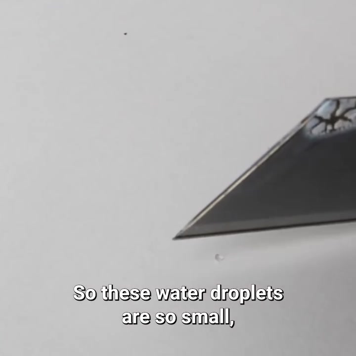 How small can I cut a water droplet? #physics #experiment #water # ...