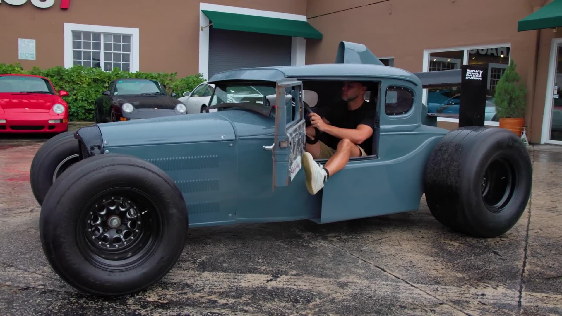 Behind the wheel of a vintage hot rod with Formula 1 engineering touches