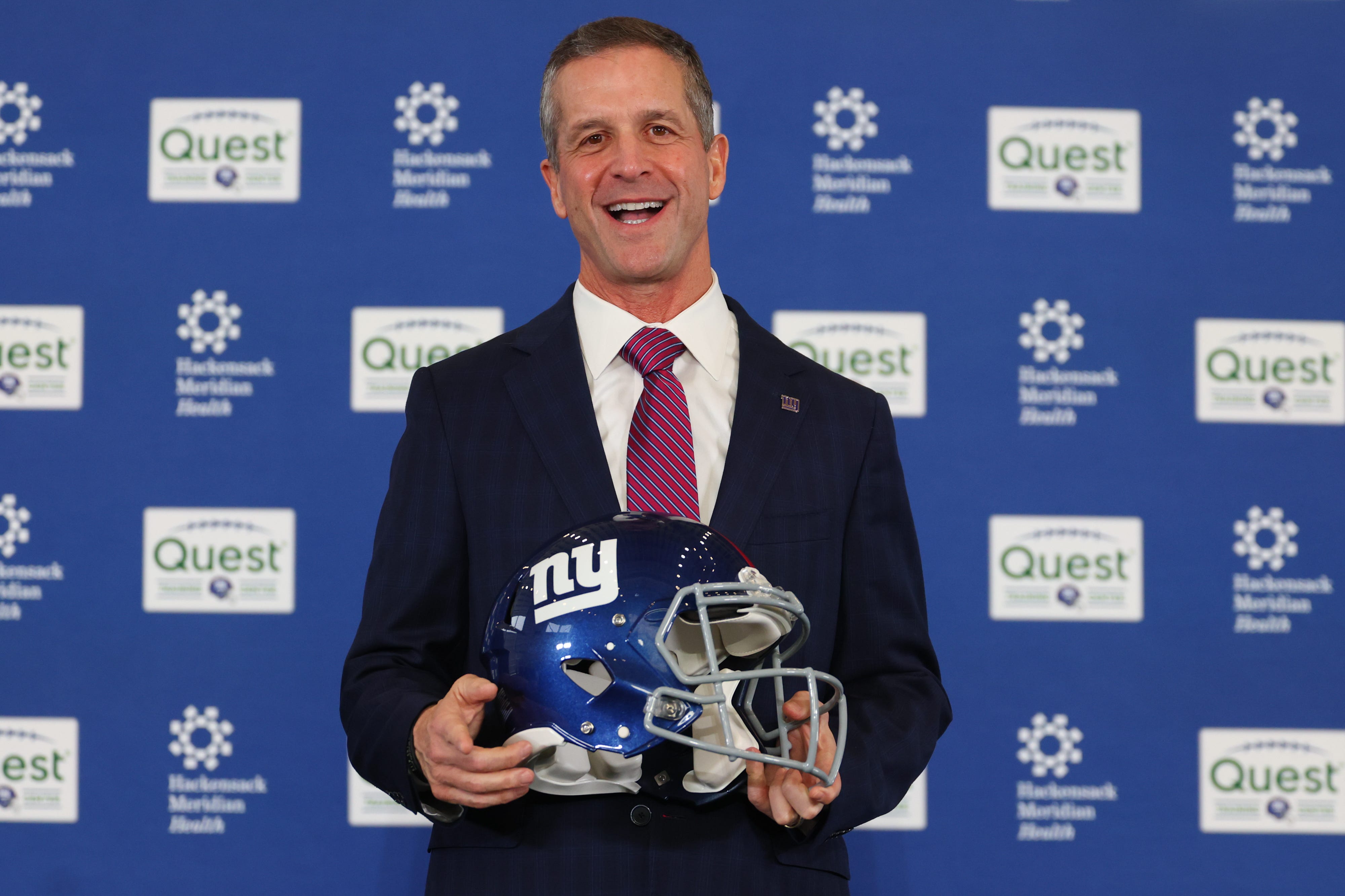 Giants coach John Harbaugh reveals two new team mottos