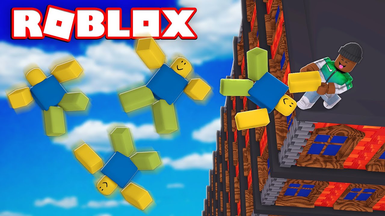 Throw noobs off a building in Roblox