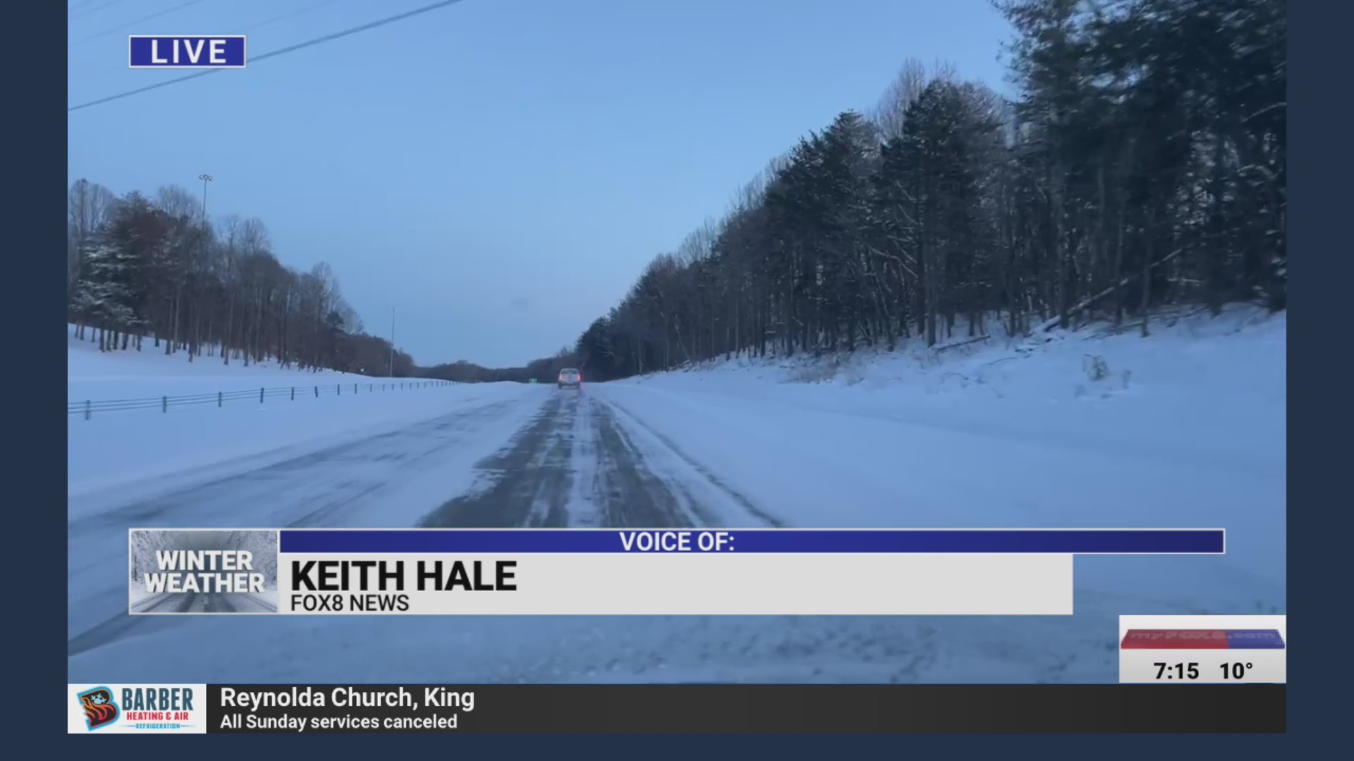 Road conditions in Davidson County