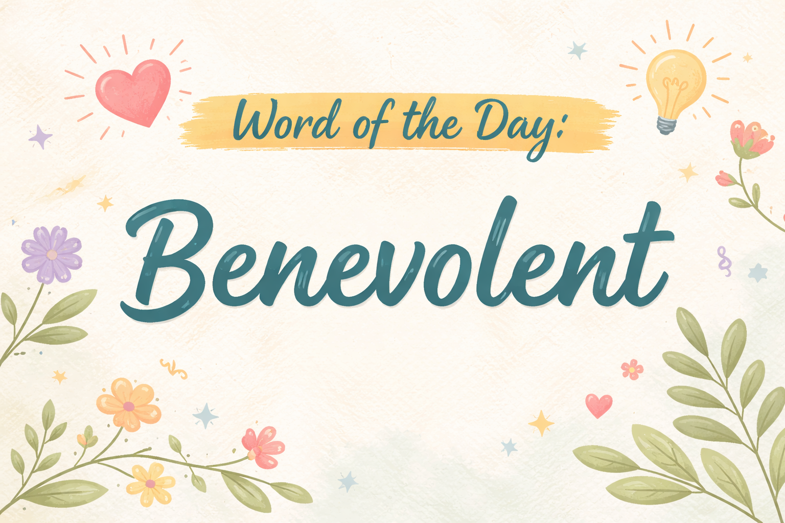 Word of the day: Benevolent