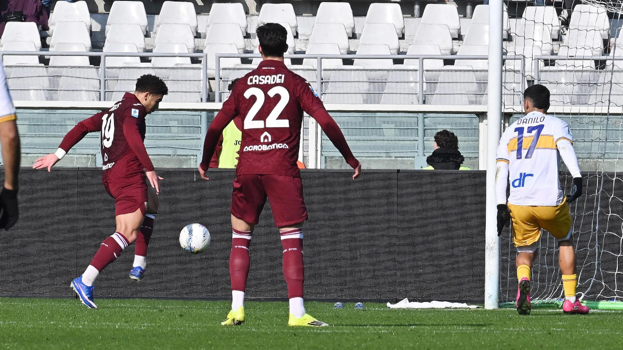 Serie A, Torino-Lecce 1-0 a fine primo tempo: gol di Adams