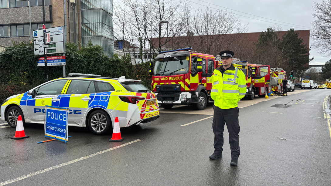 Major incident after fire breaks out at hospital
