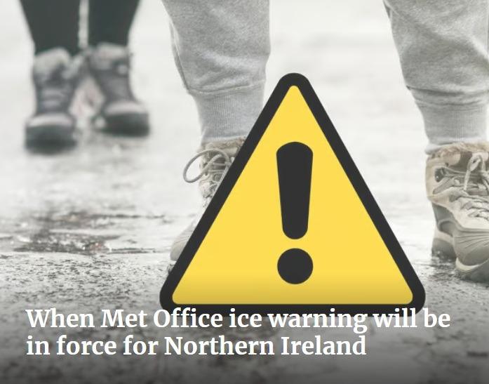 Northern Ireland weather: Met Office issues yellow alert for ice - when ...