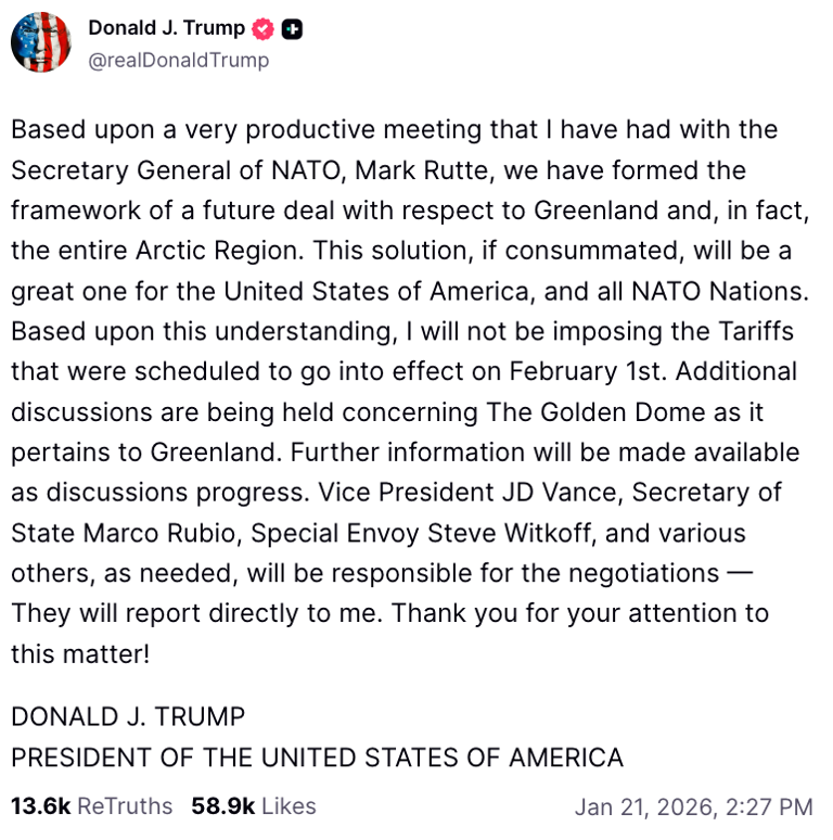 Toujours aucune trace du fameux « deal sur le Groenland » de Trump