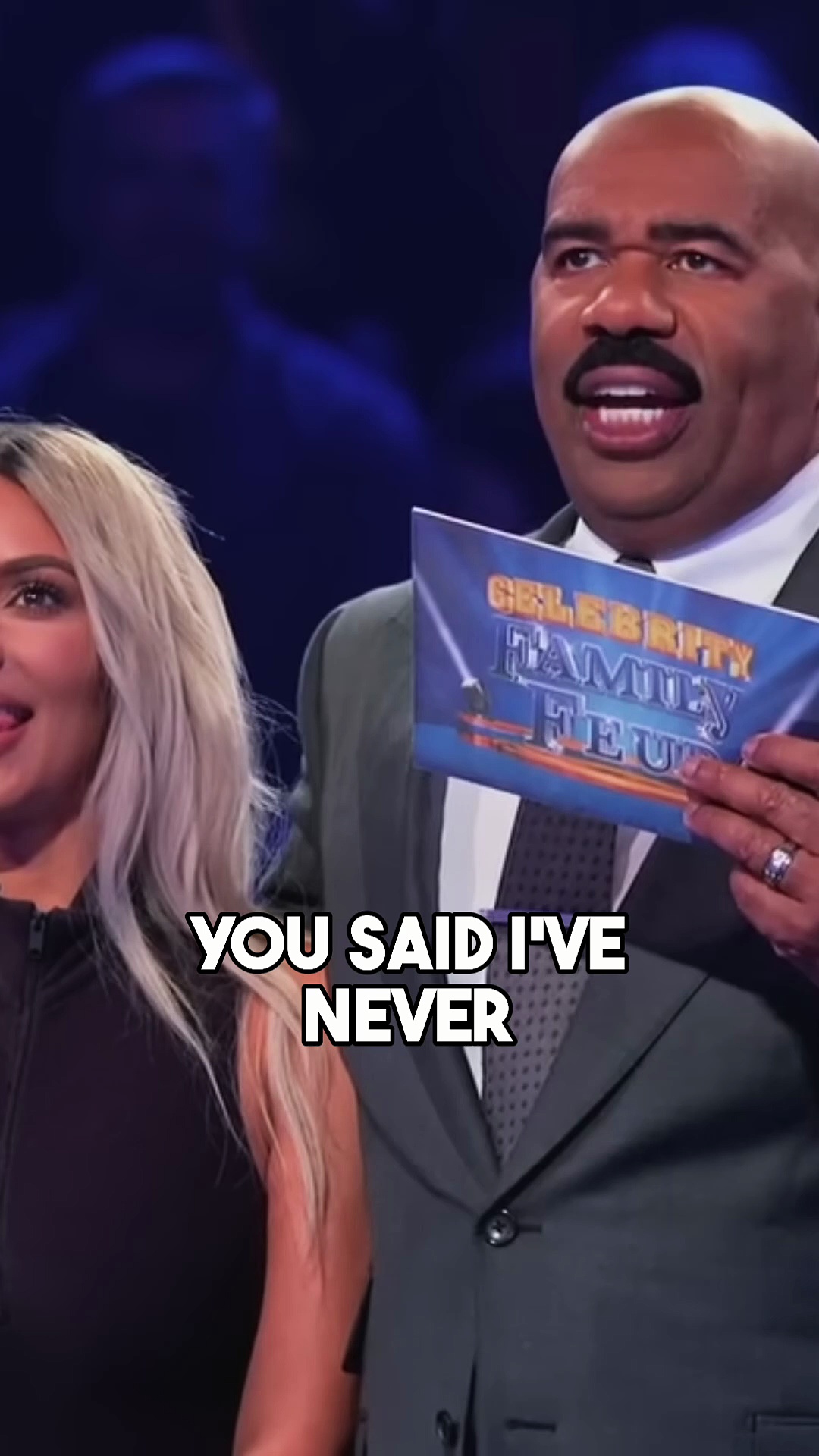 Kim Kardashian wows Steve Harvey on Celebrity Family Feud