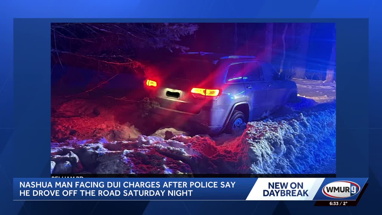 Nashua man arrested on DUI charges after crash in Pelham