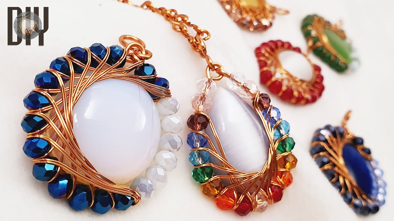 Moon | pendant | crystal beads | big stone without holes | round ...