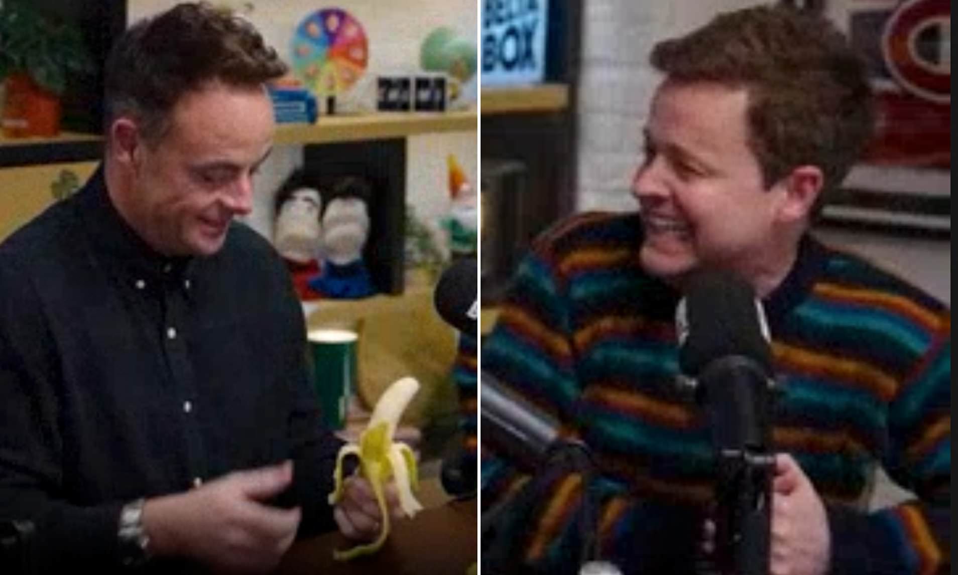 Ant McPartlin leaves Declan Donnelly in hysterics with banana eating ...