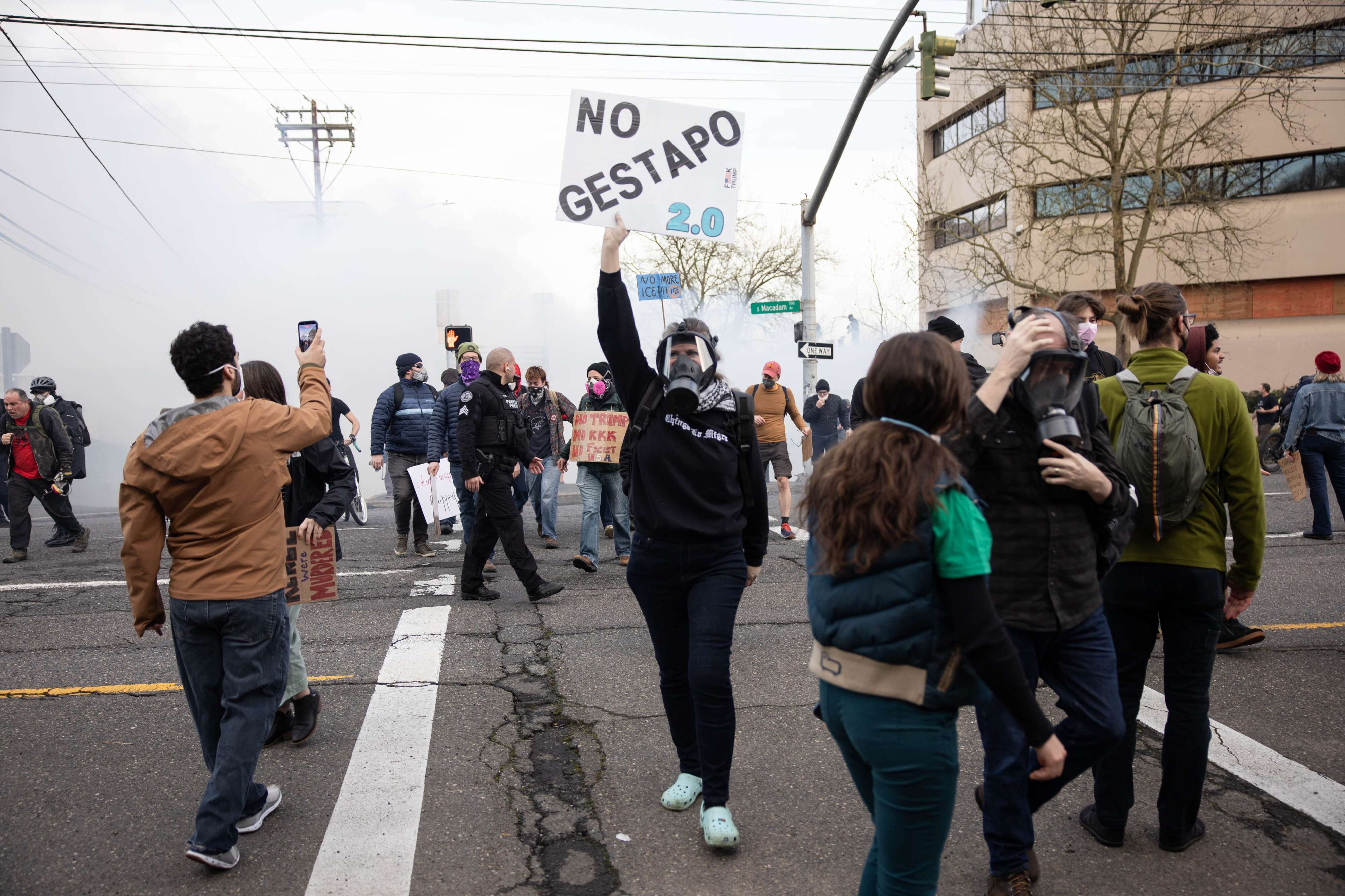 Anti-ICE protest draws massive crowd at South Portland facility, feds ...