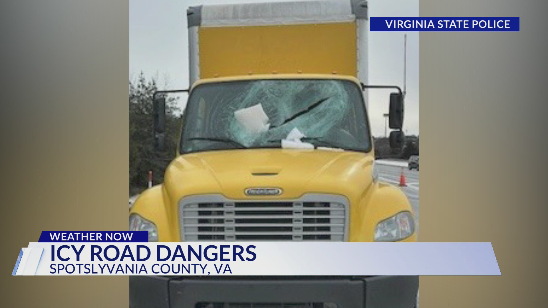 Box truck struck by flying ice in Spotsylvania, drivers urged to scrape ...