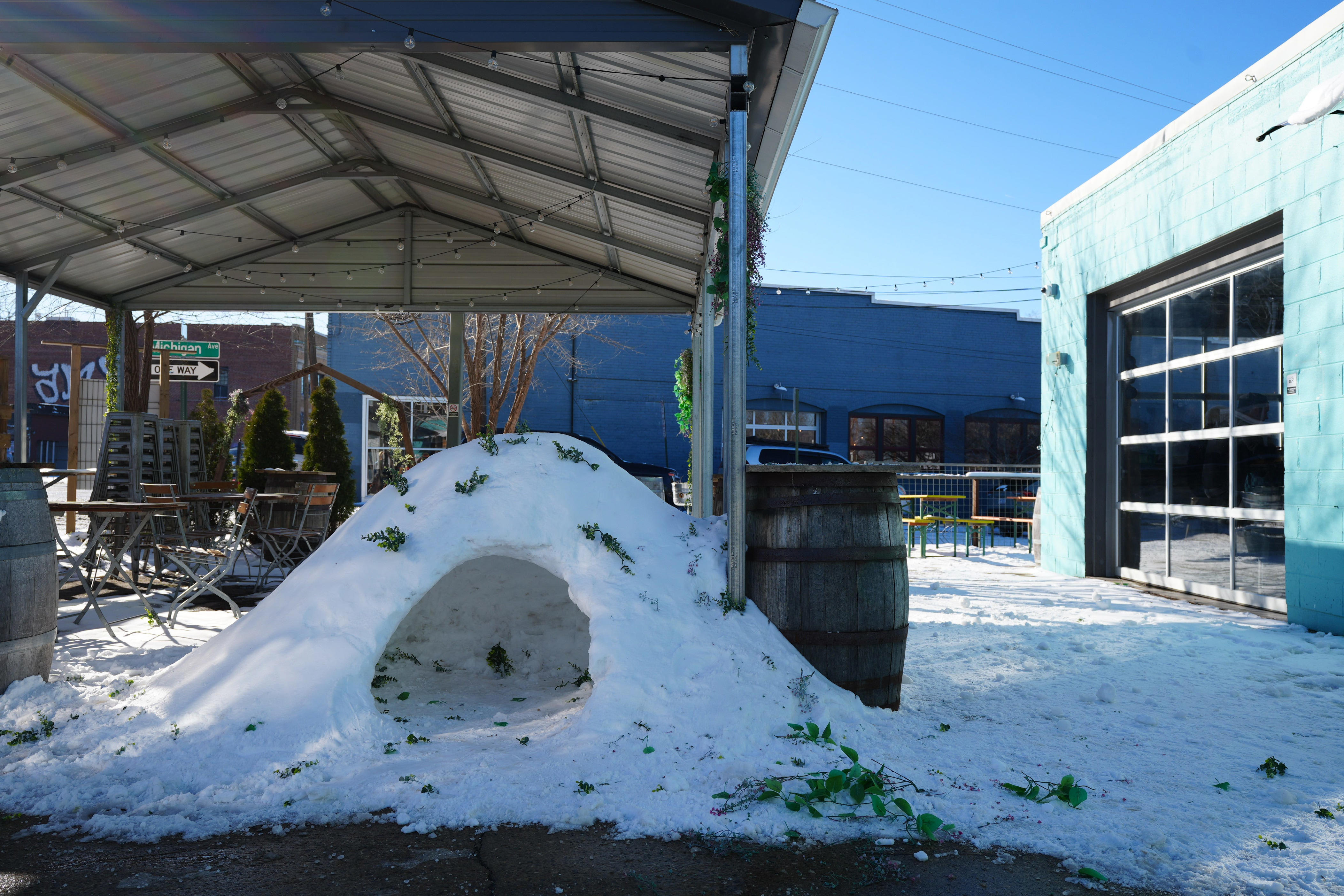 West Asheville embraces snow day: 'Let's please have some fun'