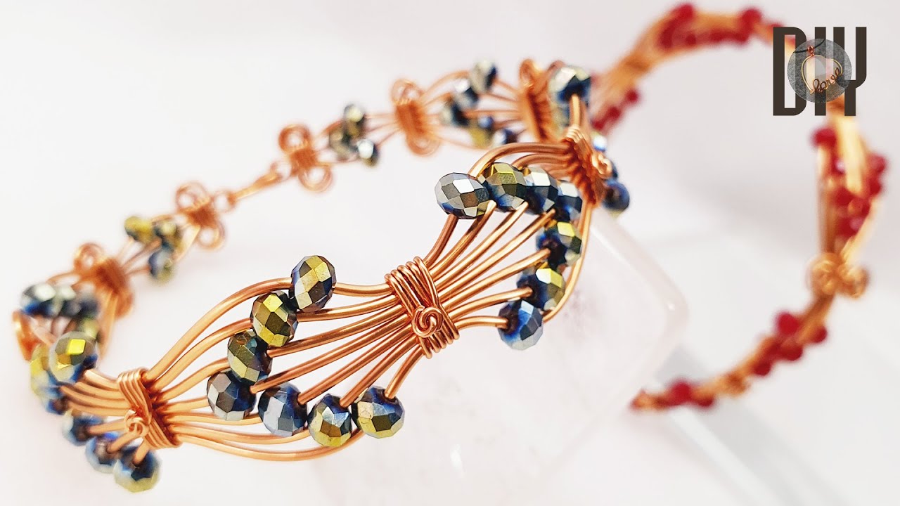 Arrow bracelets | thick bangles | small crystal beads | how to make ...