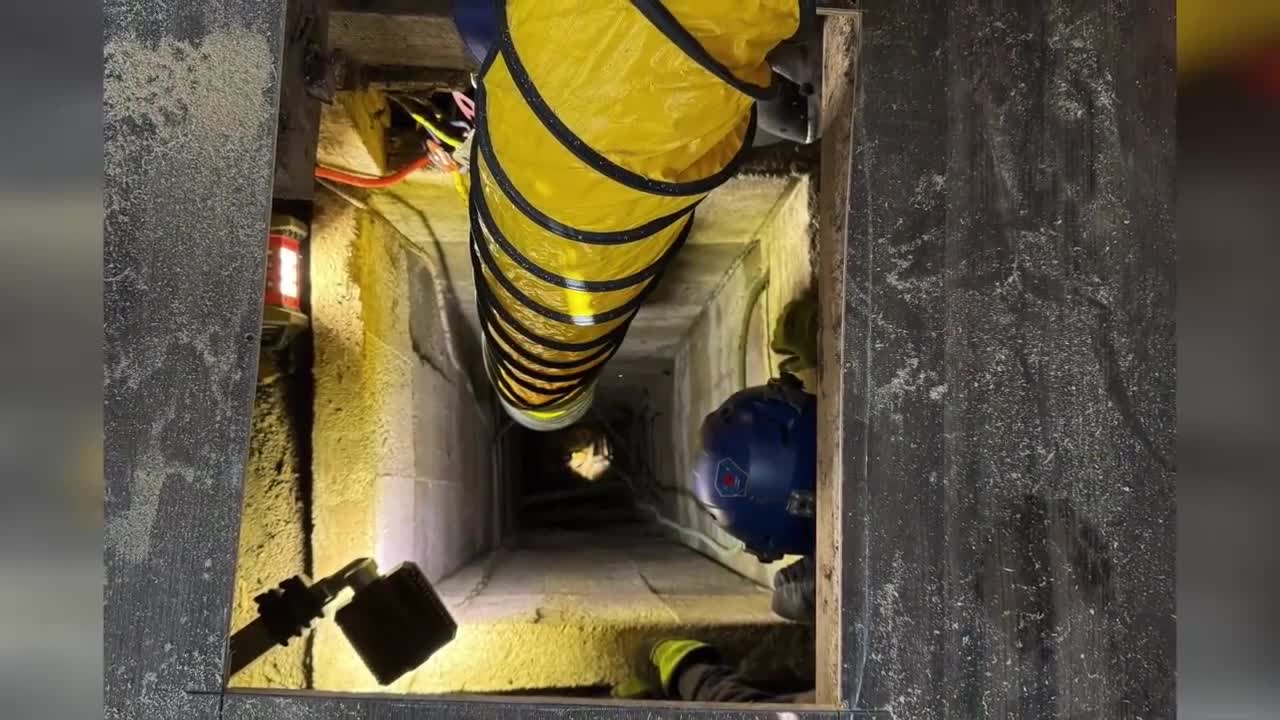 Fire crews rescue dog from a nearly 30-foot deep well days after it ...