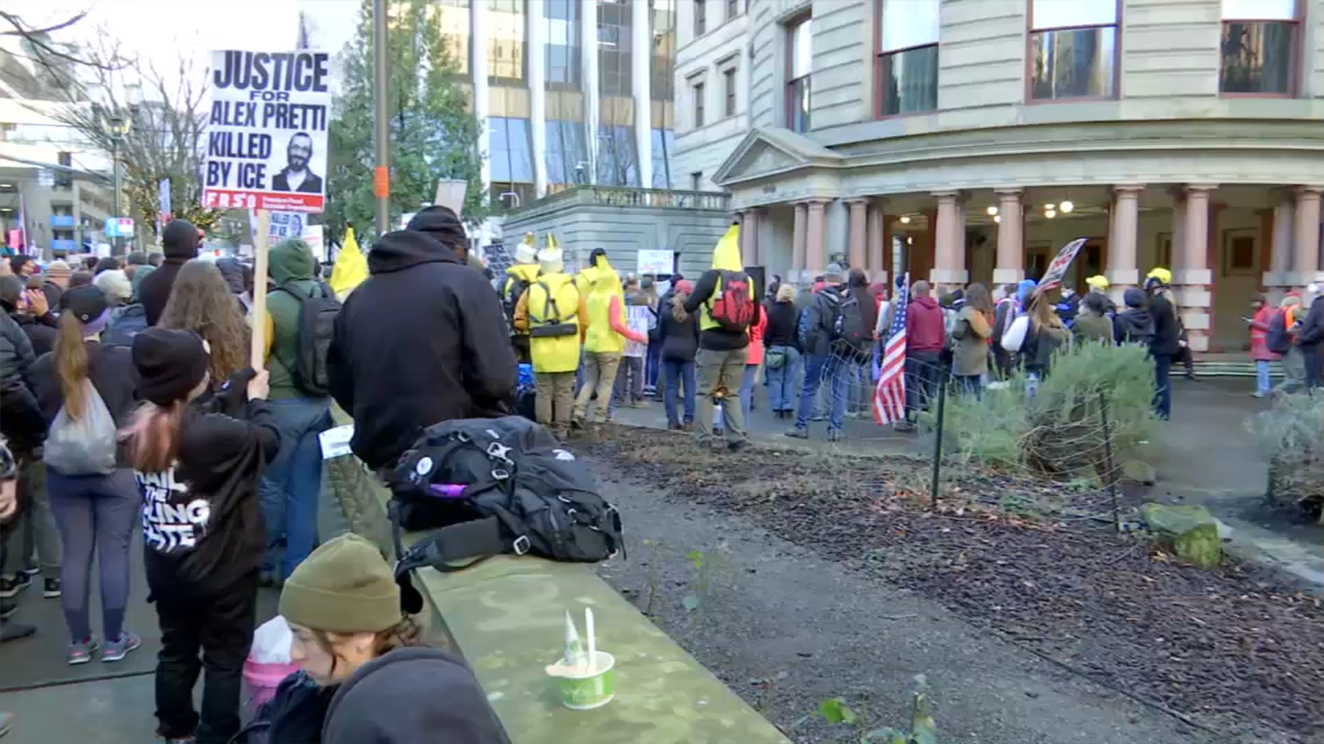 Live: Protesters march from City Hall to Portland ICE building