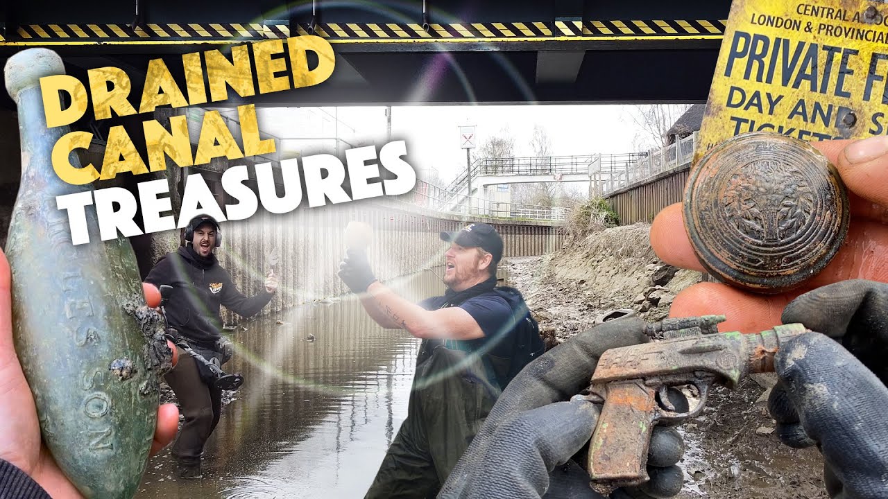 Rare finds in a drained canal + gold leaf upcycling