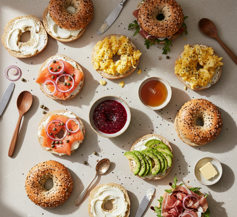 Bagel topping ideas that work for breakfast, lunch, and easy meals