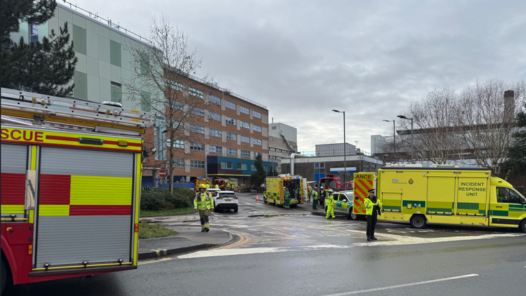 Praise for emergency services after hospital blaze