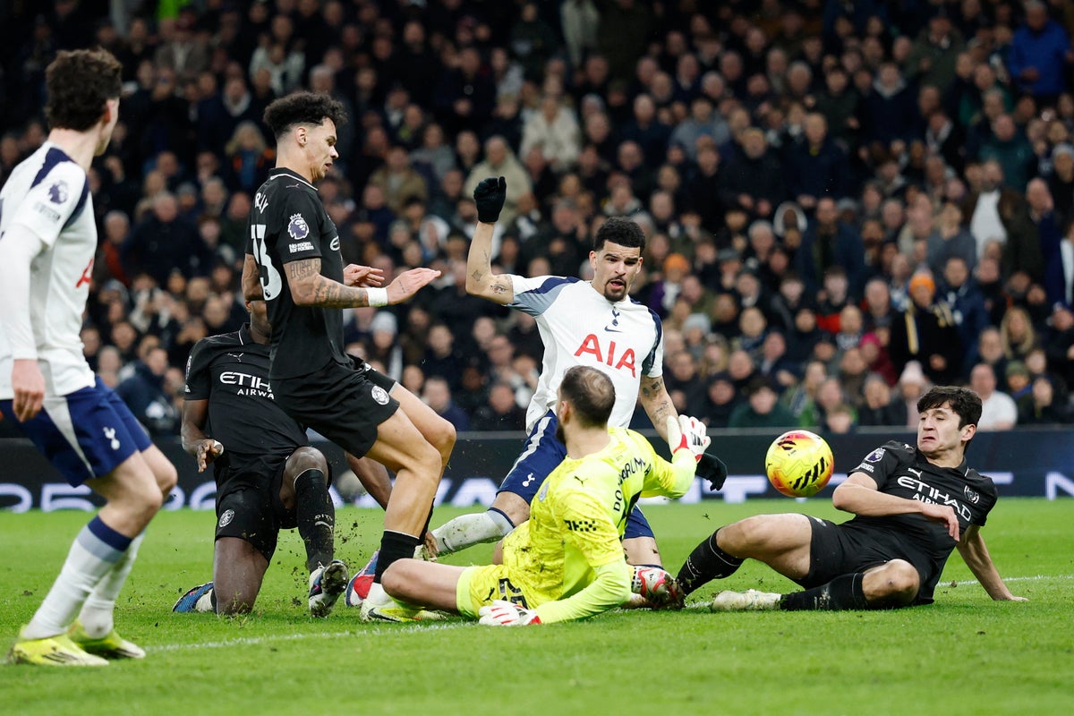 Spurs find life out of nowhere as Man City own goal halves deficit