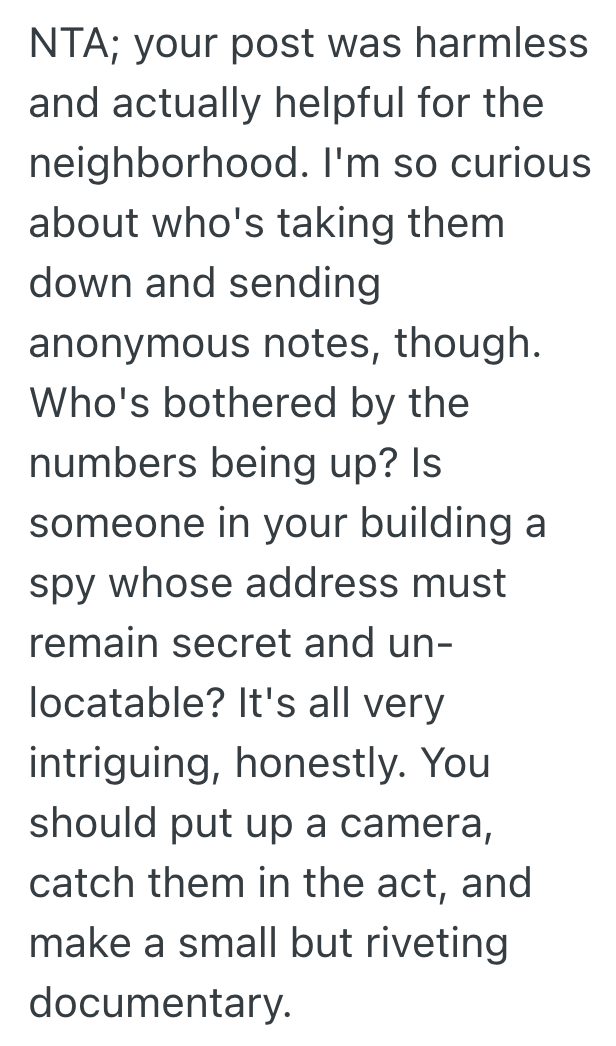 Tenant adds numbers to a post at the end of the driveway so delivery ...