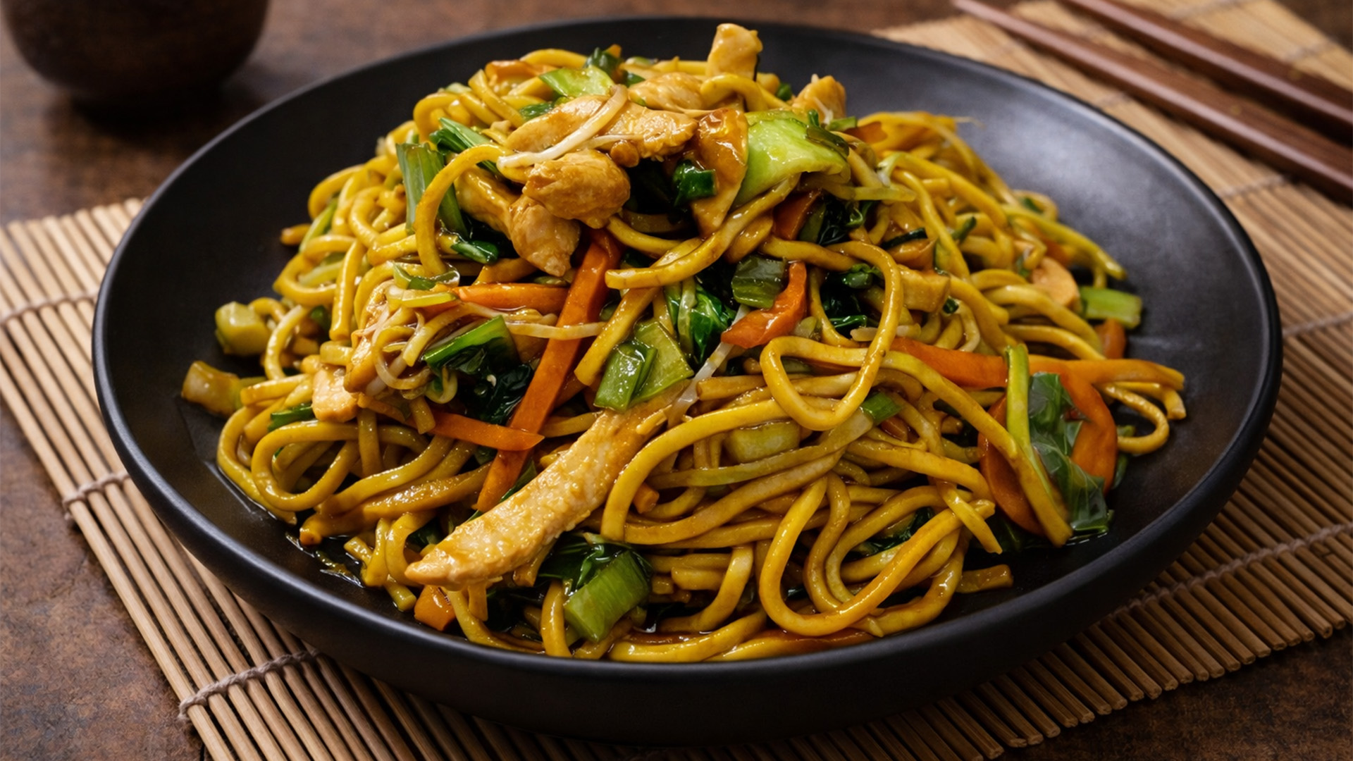 Homemade chicken lo mein better than takeout