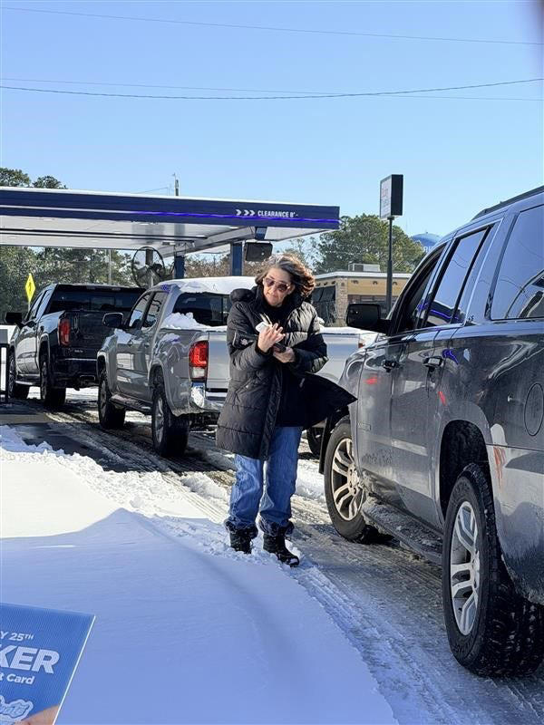 Spring Lake presses on as rare snow blankets town