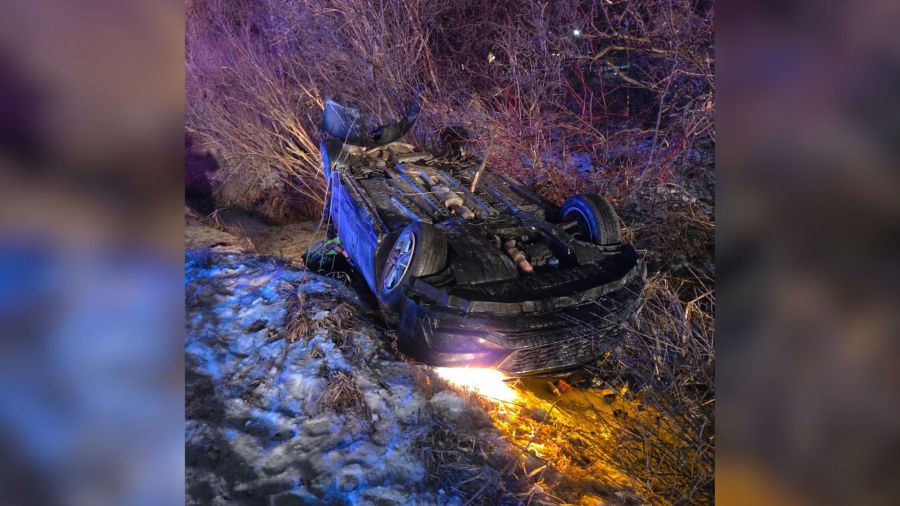 Only one hospitalized with minor injuries after car flips in Wisconsin ...