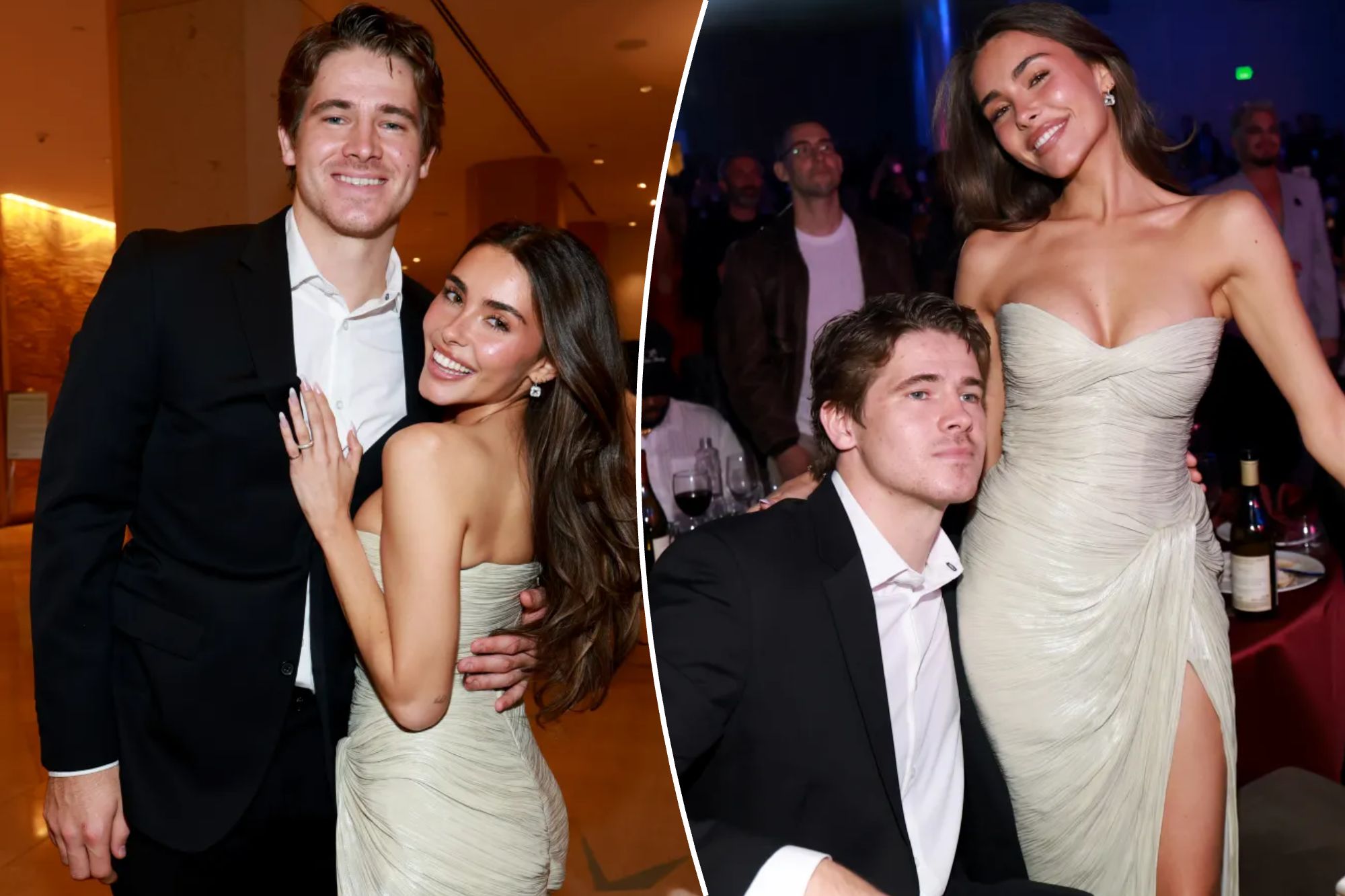 Justin Herbert and Madison Beer get cozy at pre-Grammys bash as ...