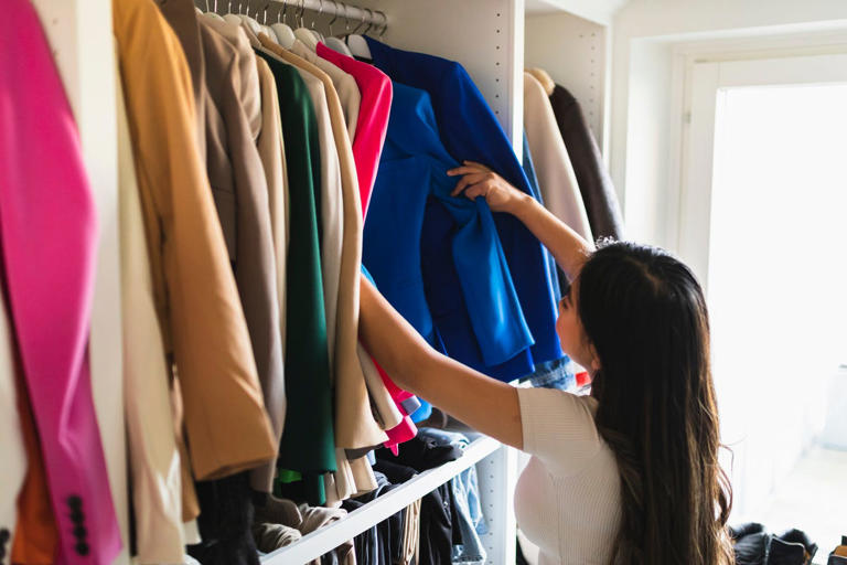 The closet decluttering method experts always recommend