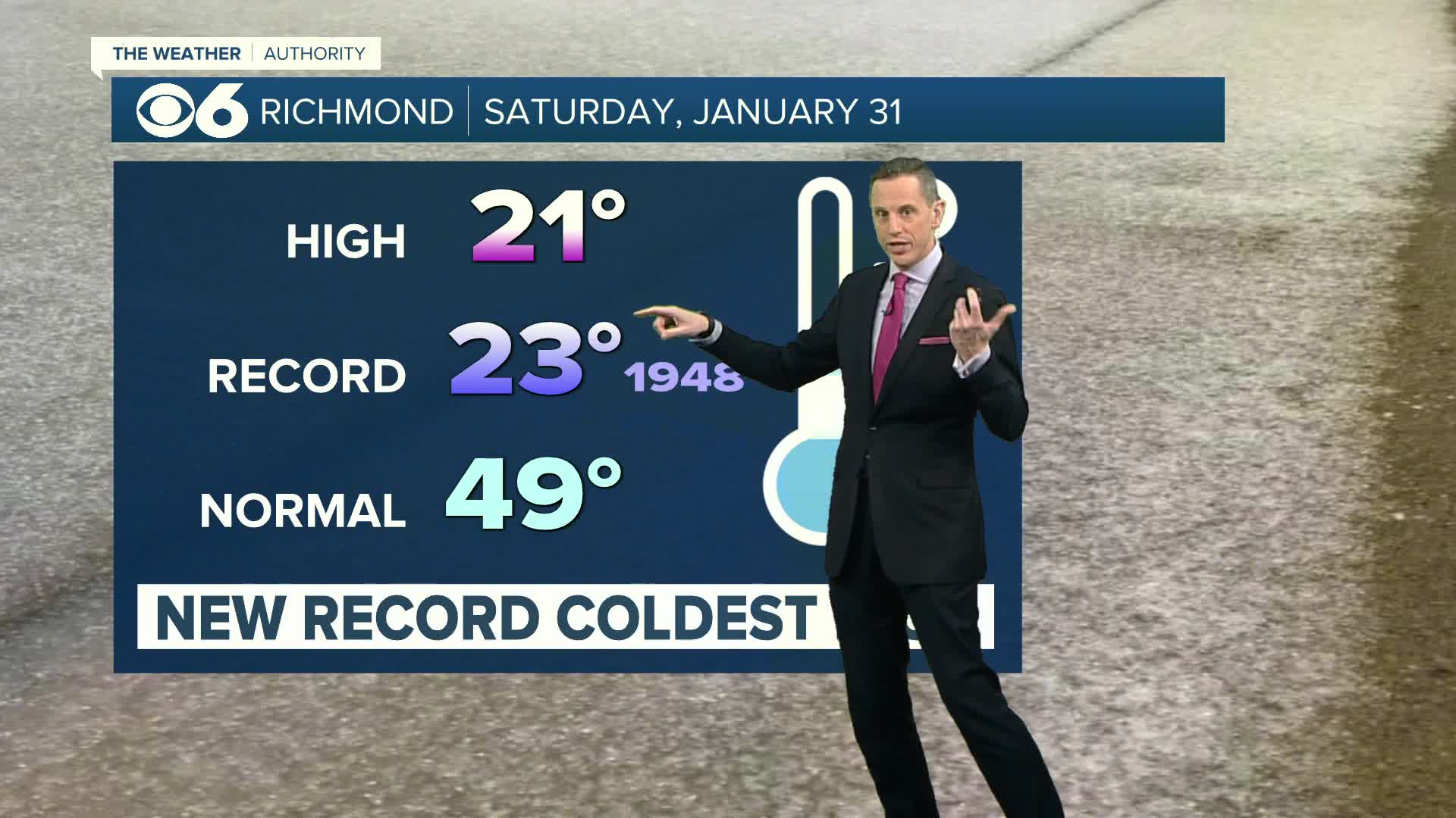 Richmond sets new record for coldest high on Jan. 31