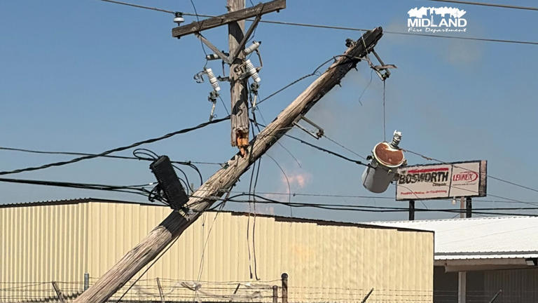 800 without power in Midland after car hits gas line